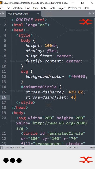 SVG Circle Animation | HTML CSS - YouTube