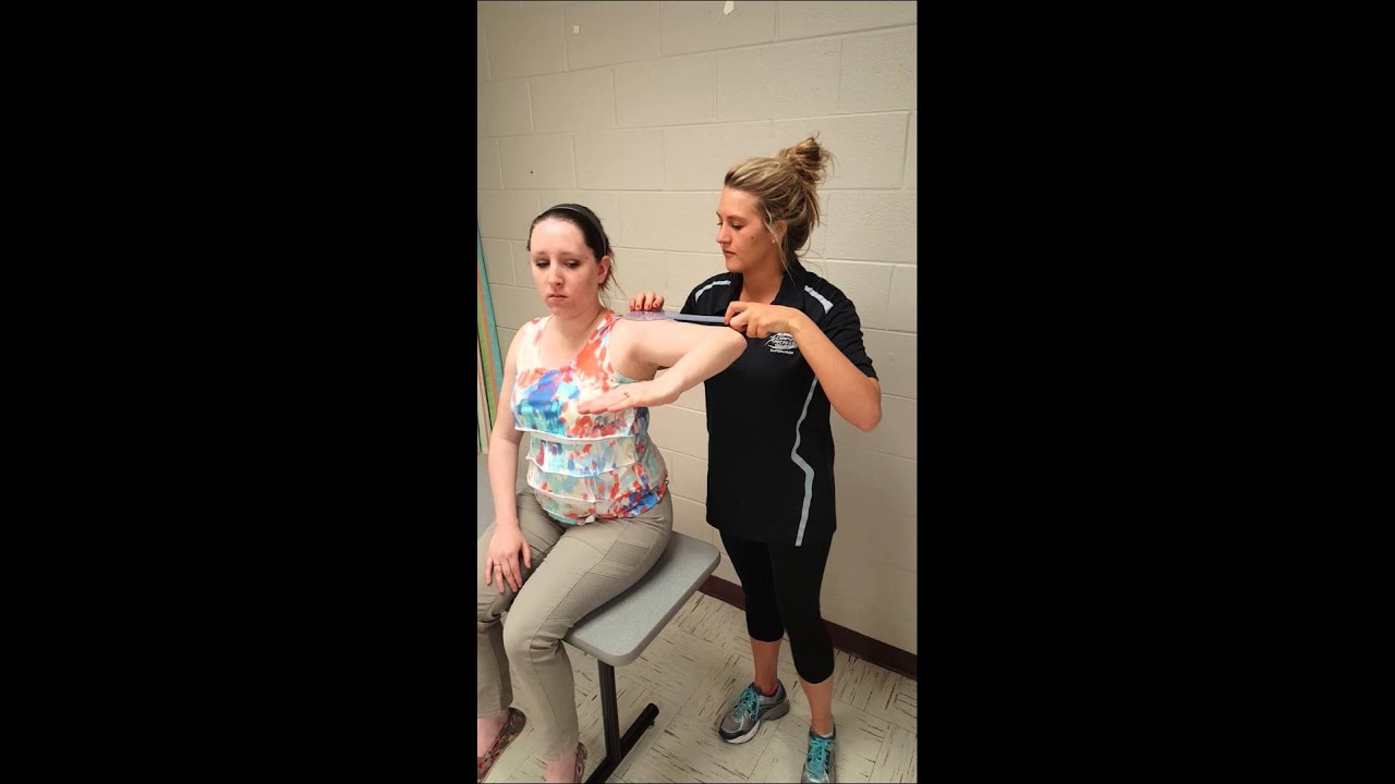 AROM Shoulder Horizontal Adduction - YouTube