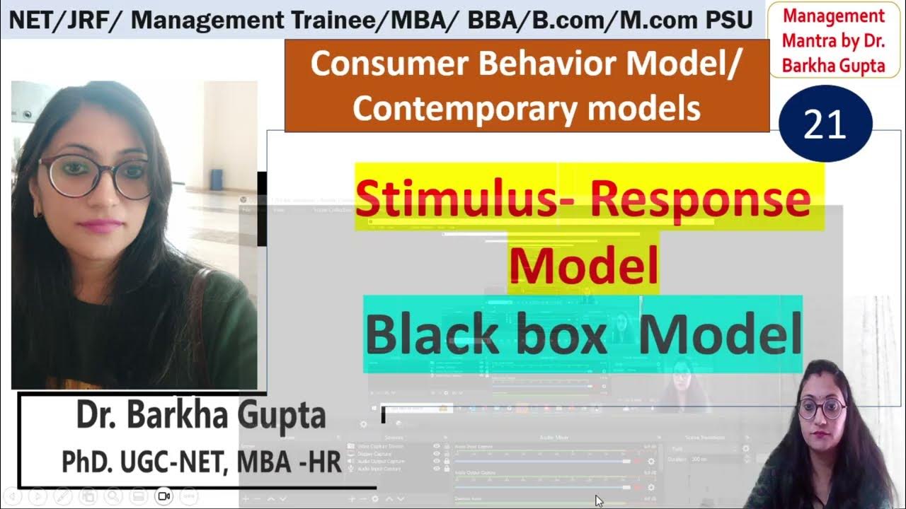 Stimulus- Response Model / Black box Model/ NTA UGC NET/ BBA/ MBA/ M.Com/ By Dr. Barkha - YouTube