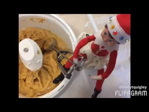 The Elf on a the Shelf, Juliette making Pumpkin Cheesecake cookies
