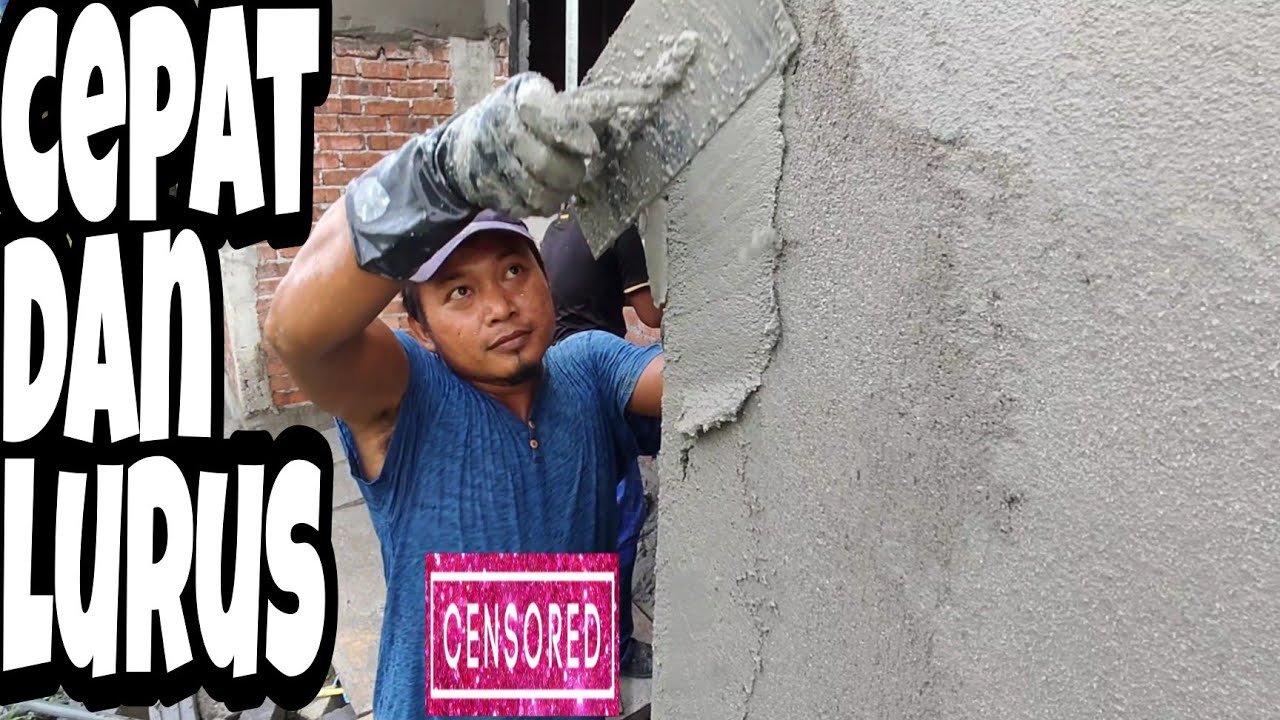 CARA PLASTER KASAR DINDING LUAR MALAYSIA STYLE - YouTube