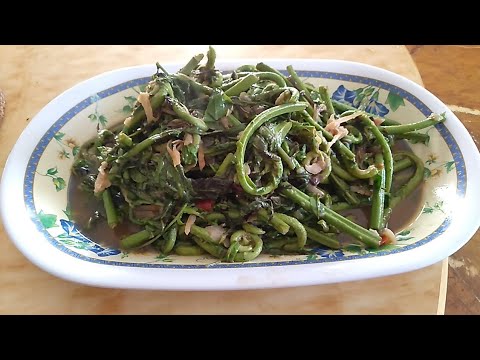 Sayur midin tumis belacan dan pekasam daun ensabi menu lauk pauk ...