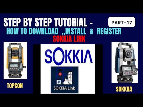 How to download,install and register sokkia link software(topcon and sokkia total station) - YouTube