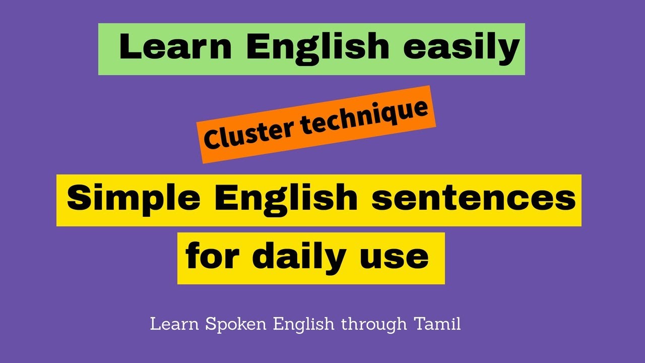 Simple Daily English Sentences Cluster Technique Learn Spoken simple-daily-english-sentences-cluster-technique-learn-spoken