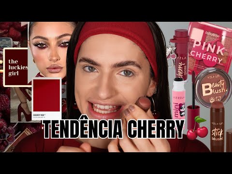 CHERRY MAKEUP tutorial  - TENDÊNCIA 2025 🍒🍷