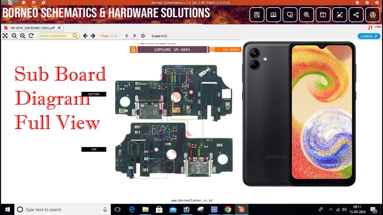Samsung SM-A045 Phone Sub board Diagram All view step by step - YouTube