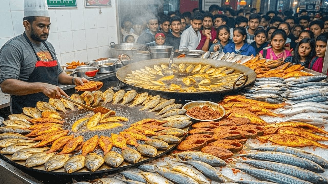 Lahori Fried Fish: Pakistan's Biggest Seafood Food Street | Masala Fish ...