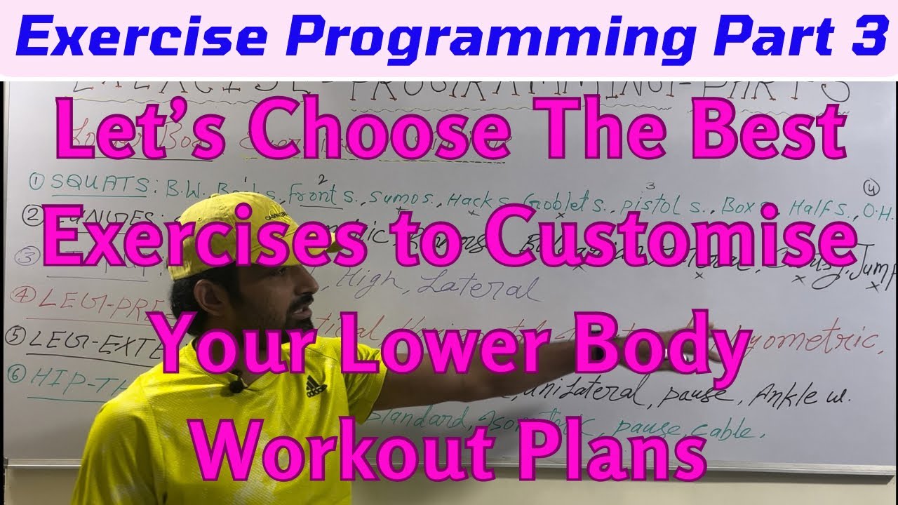 Exercise selection criteria| workout program| best exercises for legs ...