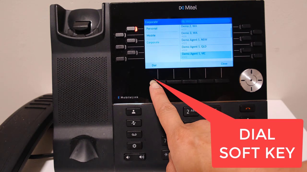 Mitel 6930 Handset - Transfer - Via Directory - YouTube