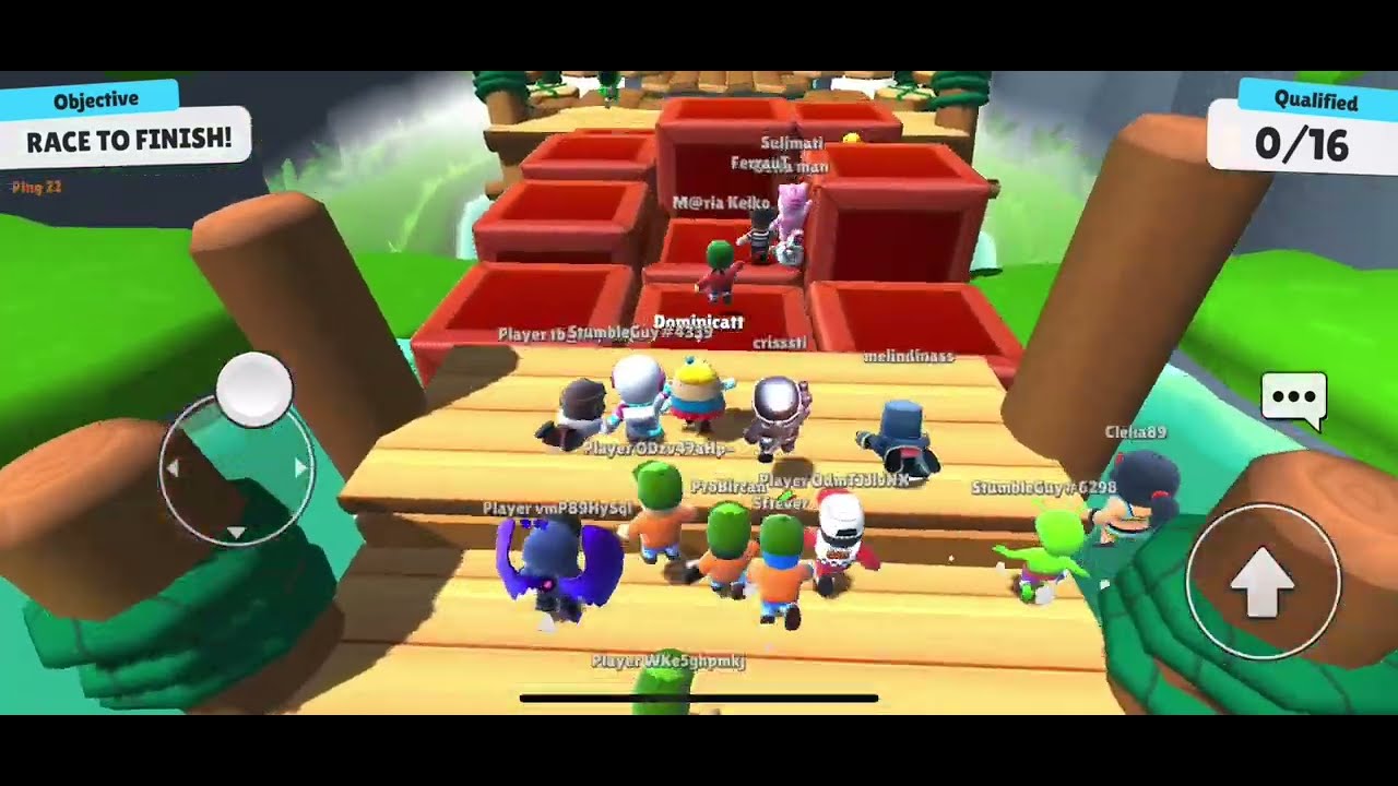 Playing stumble guys with legendary mrs puff - YouTube