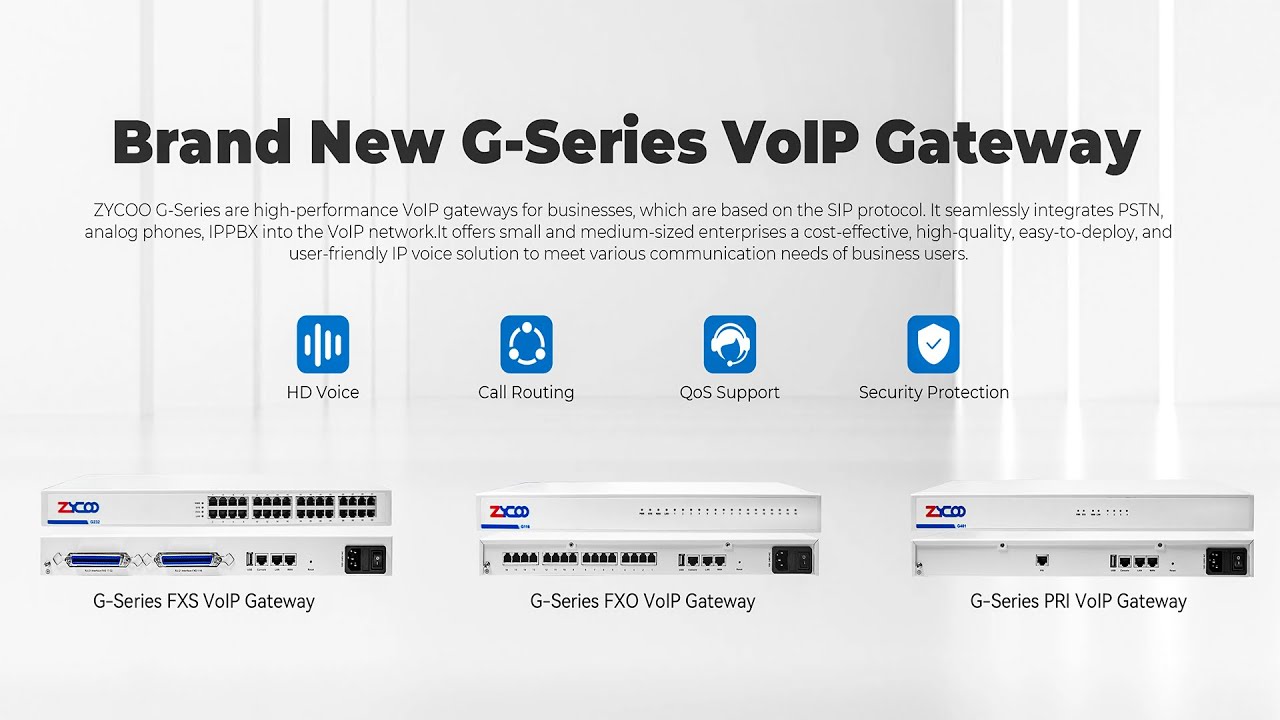 Zycoo G-Series VoIP Gateways - YouTube