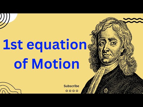 1st equation of motion - YouTube