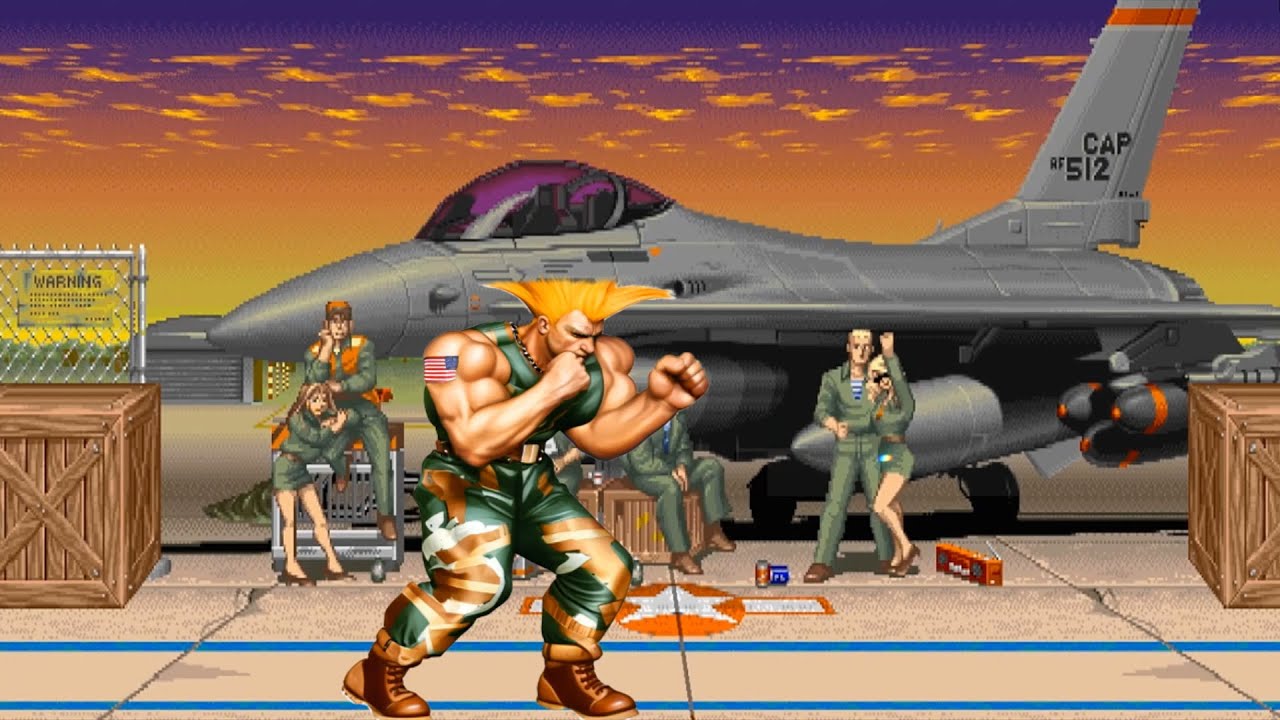 Street Fighter II - Guile's Power Training! Classic Stage AI Remake ...