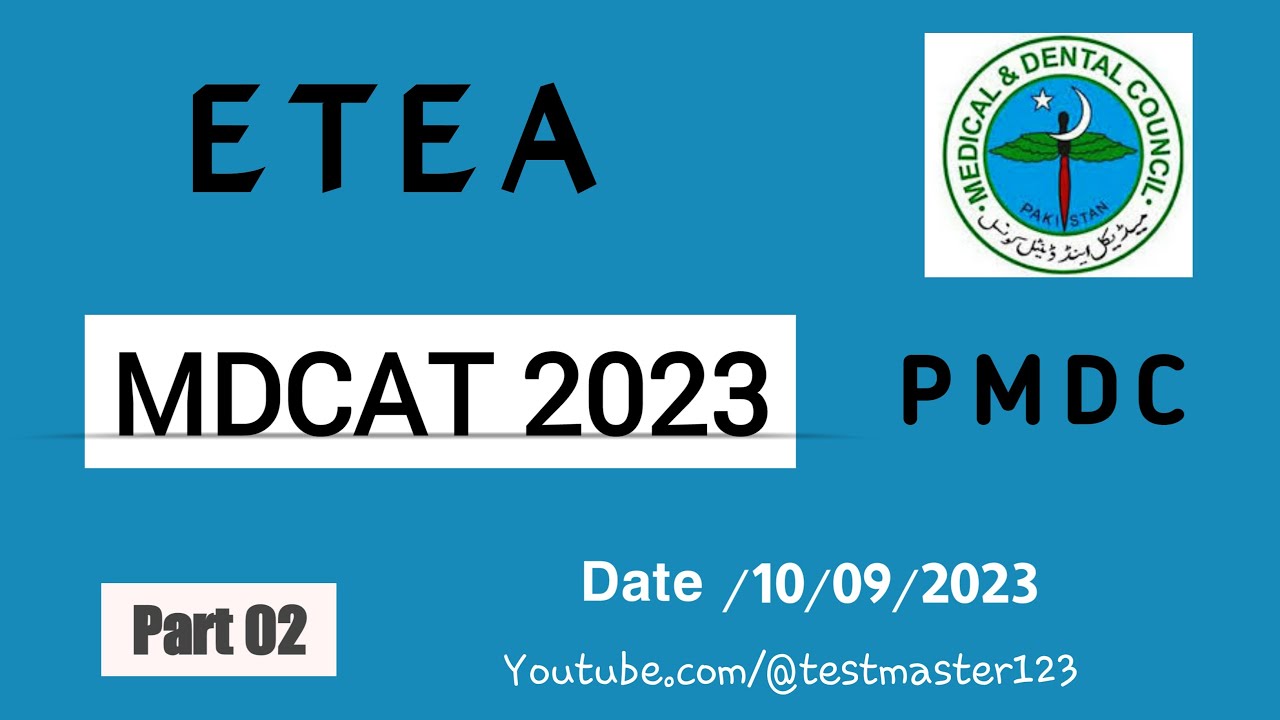 ETEA MDCAT Solved Paper Part 2 by ETEA 10-09-2023|| @testmaster123 ...