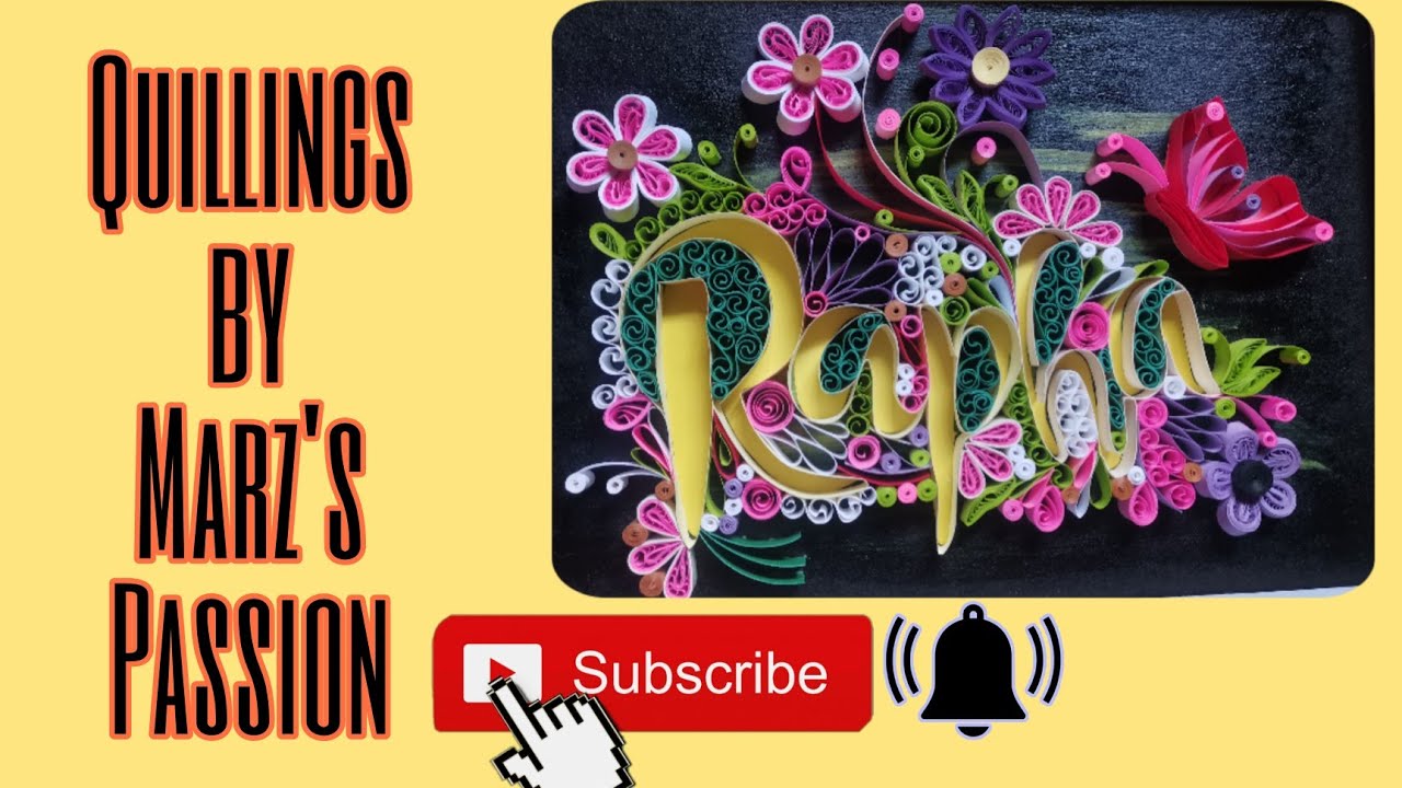 Quilling Name Decorations | Paper Quilling | Paper Crafting - YouTube