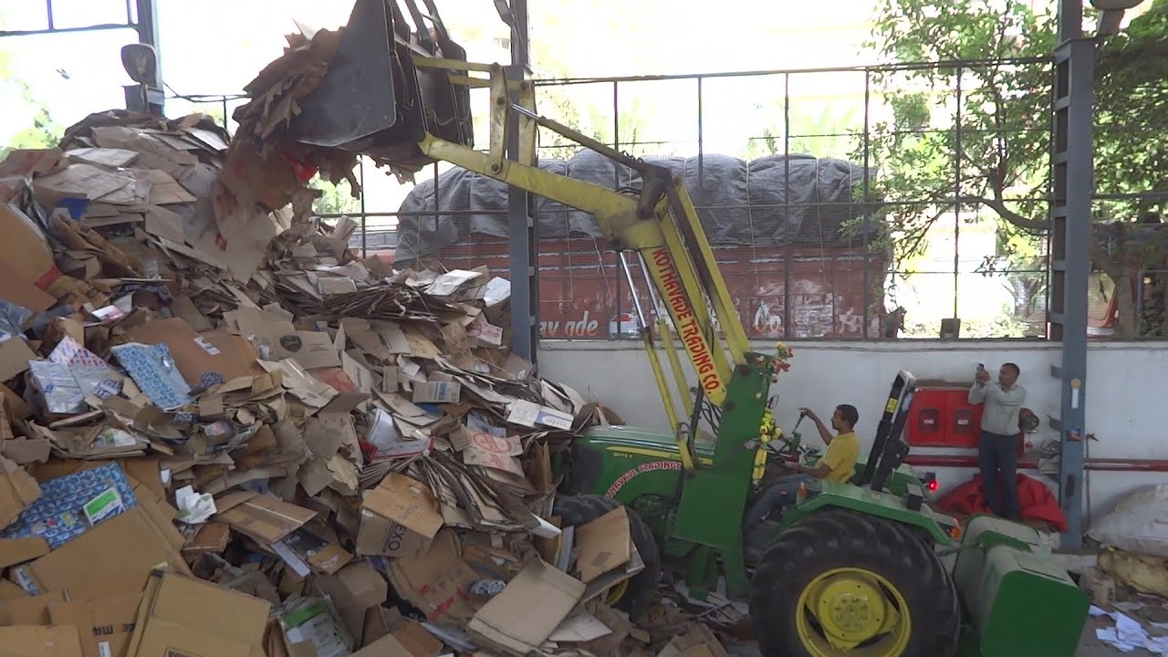 Paper Loader for Paper Mill and Waste Paper Industry - YouTube