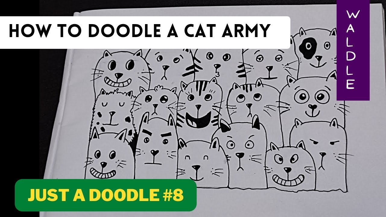 How to Doodle Cats - Animal Doodles / Doodle Tutorial / Just a Doodle ...