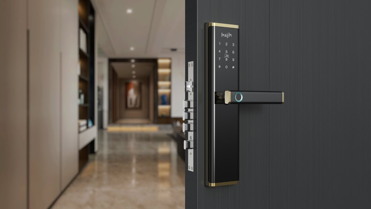 hyh New Design HC-D3 Security door smart lock installation video - YouTube