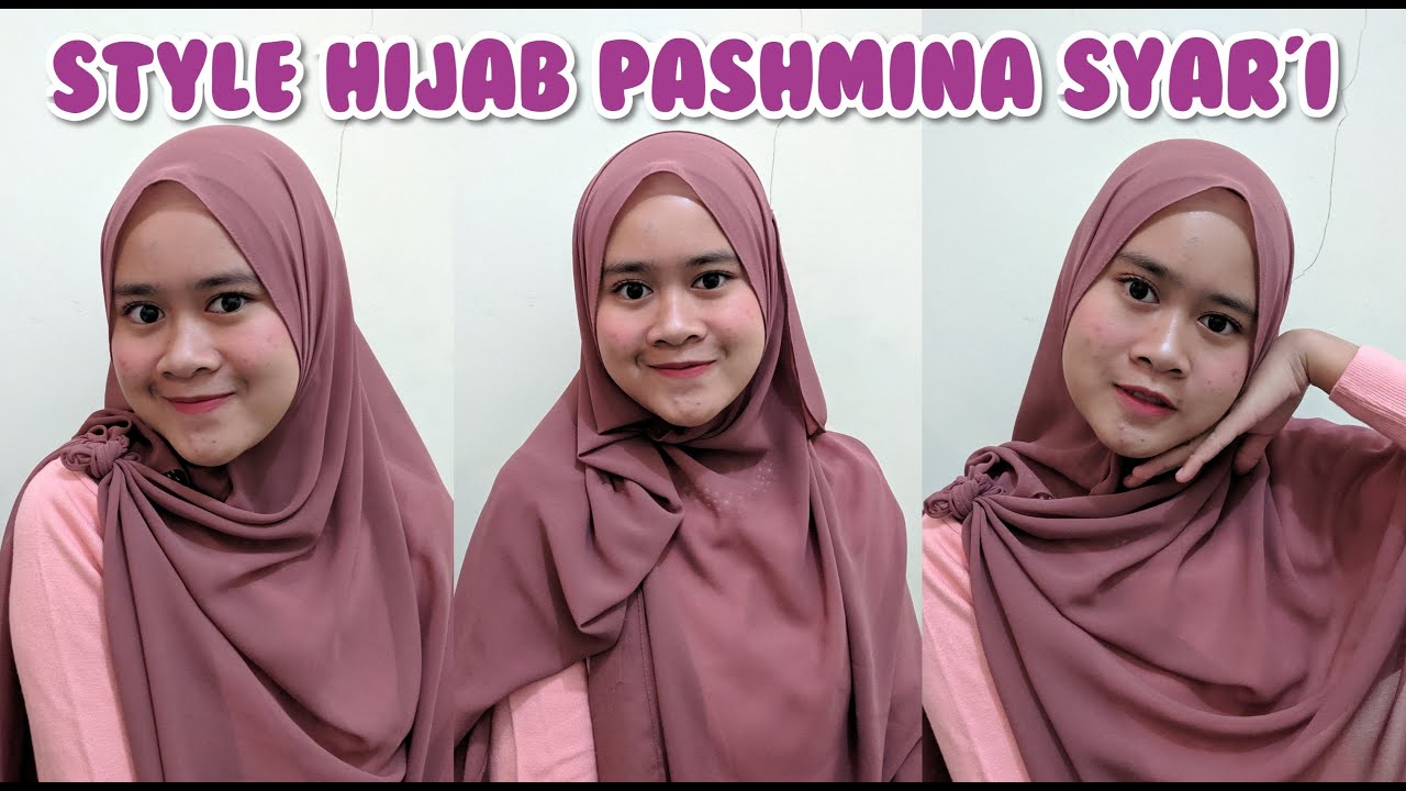 Tutorial Hijab Pashmina Syar'i (Penutup Dada) ||by Riafiska - YouTube