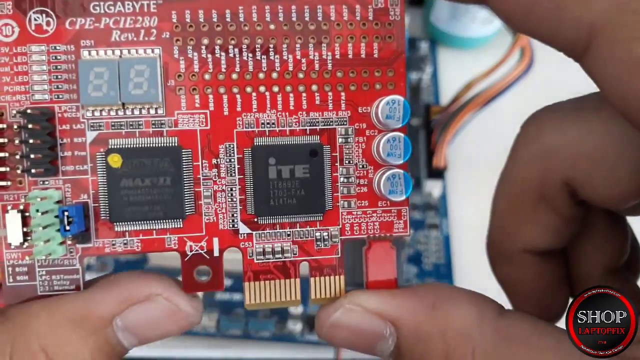 ดีบักการ์ด Gigabyte CPE PCIE280 - YouTube