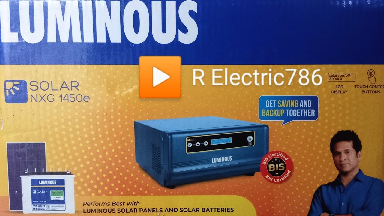 1100va luminous nxg 1450 Solar inverter - YouTube