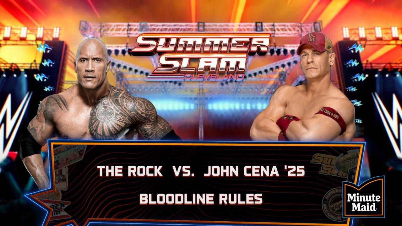 WWE 2k25 - The Rock vs John Cena: Bloodline Rules Match at Summerslam ...