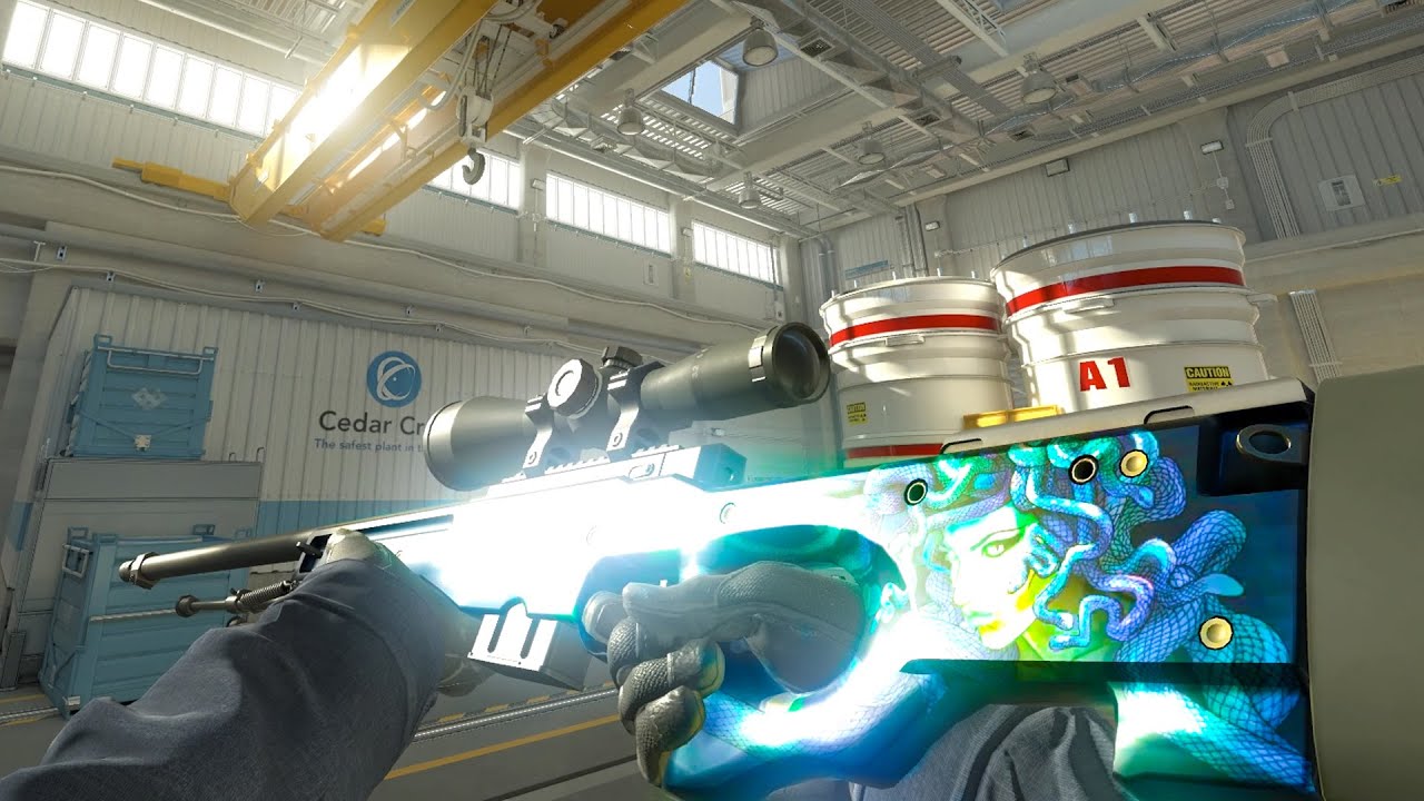 CS2 MADE THIS SKIN SHINY🔥🔥- Inspecting AWP MEDUSA in CS2 Ingame (MOST ...
