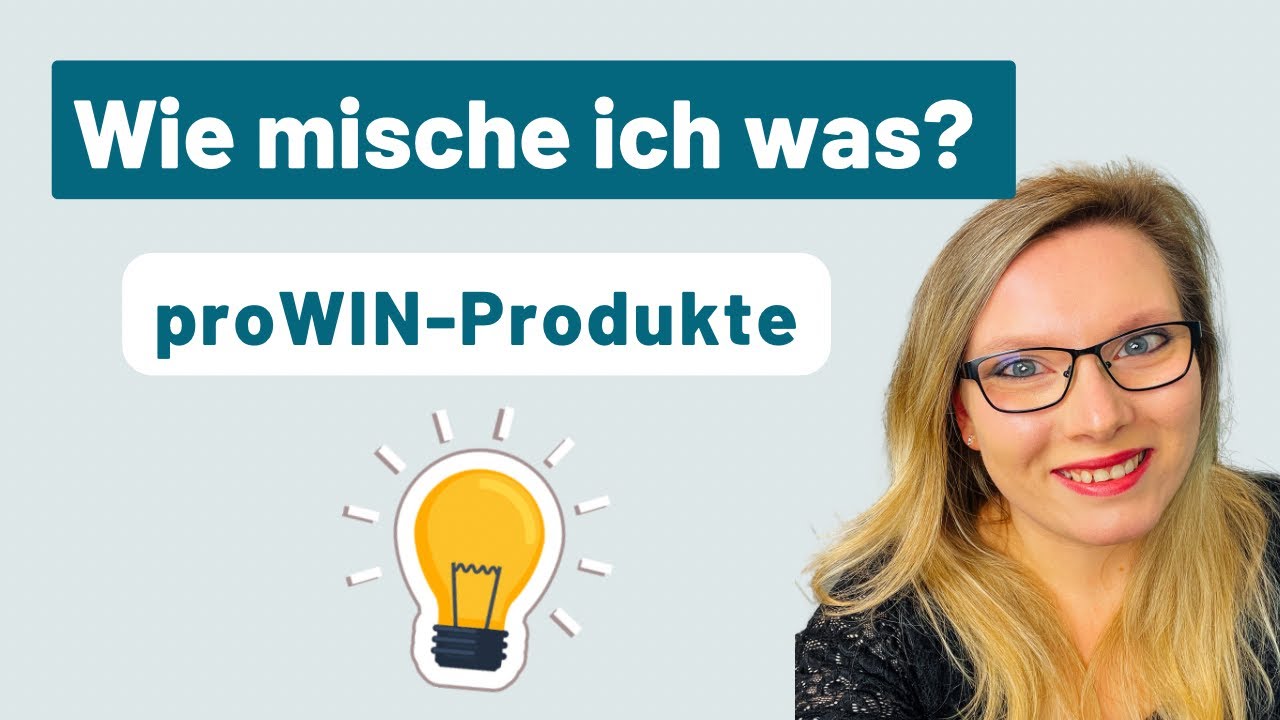 proWIN-Produkte - Wie mischt man was? - YouTube