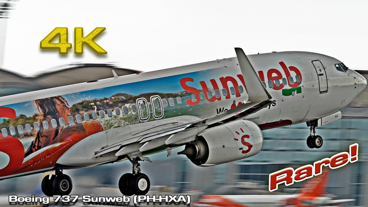 Boeing 737 Sunweb (PH-HXA) Alicante rare - YouTube