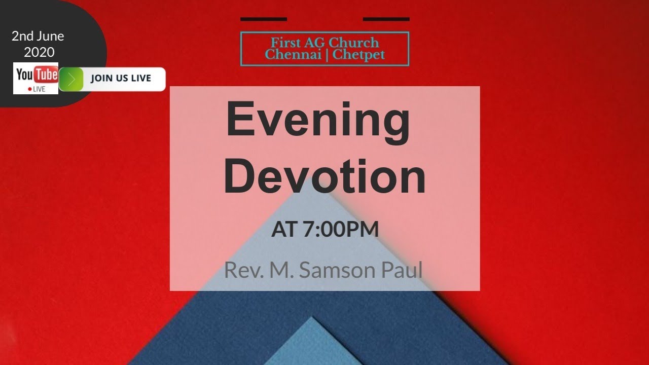 2nd June 2020 | Evening Devotion - YouTube