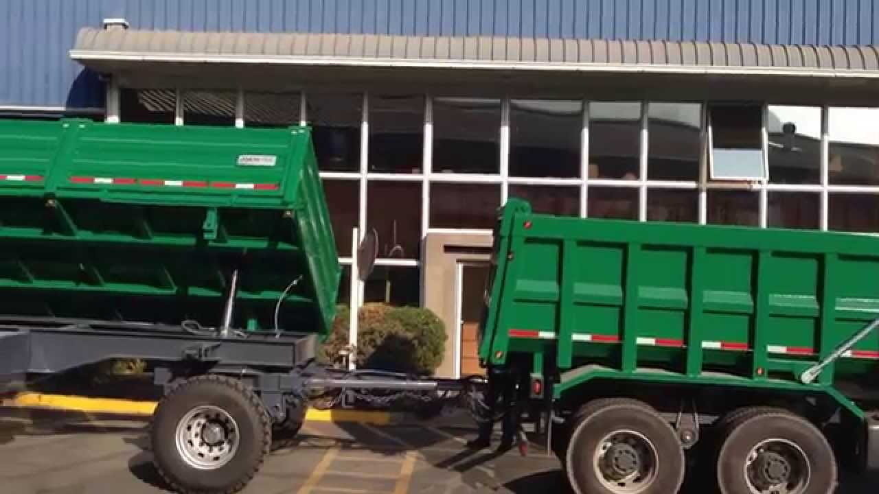 Camión Tolva más carro de arrastre de volteo bi lateral más sistema de ...