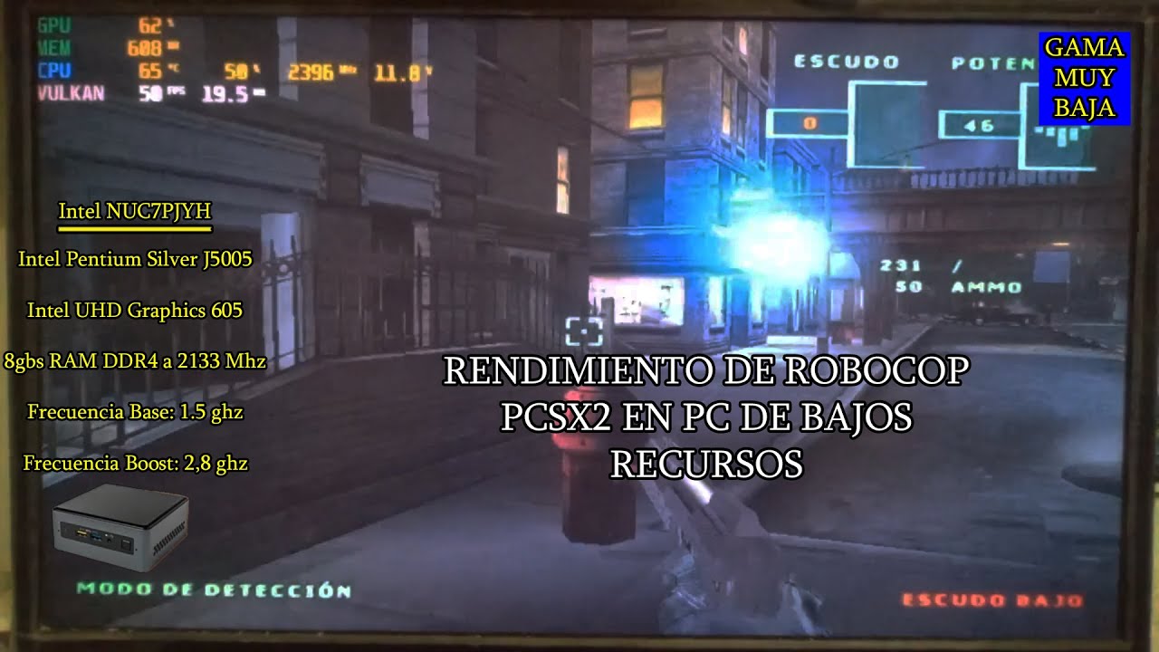 COMO jugar Robocop Pcsx2 en un Intel Pentium Silver J5005 (prueba de ...