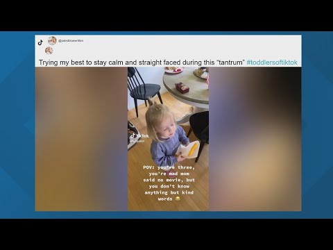 Toddler throwing tantrum going viral - YouTube