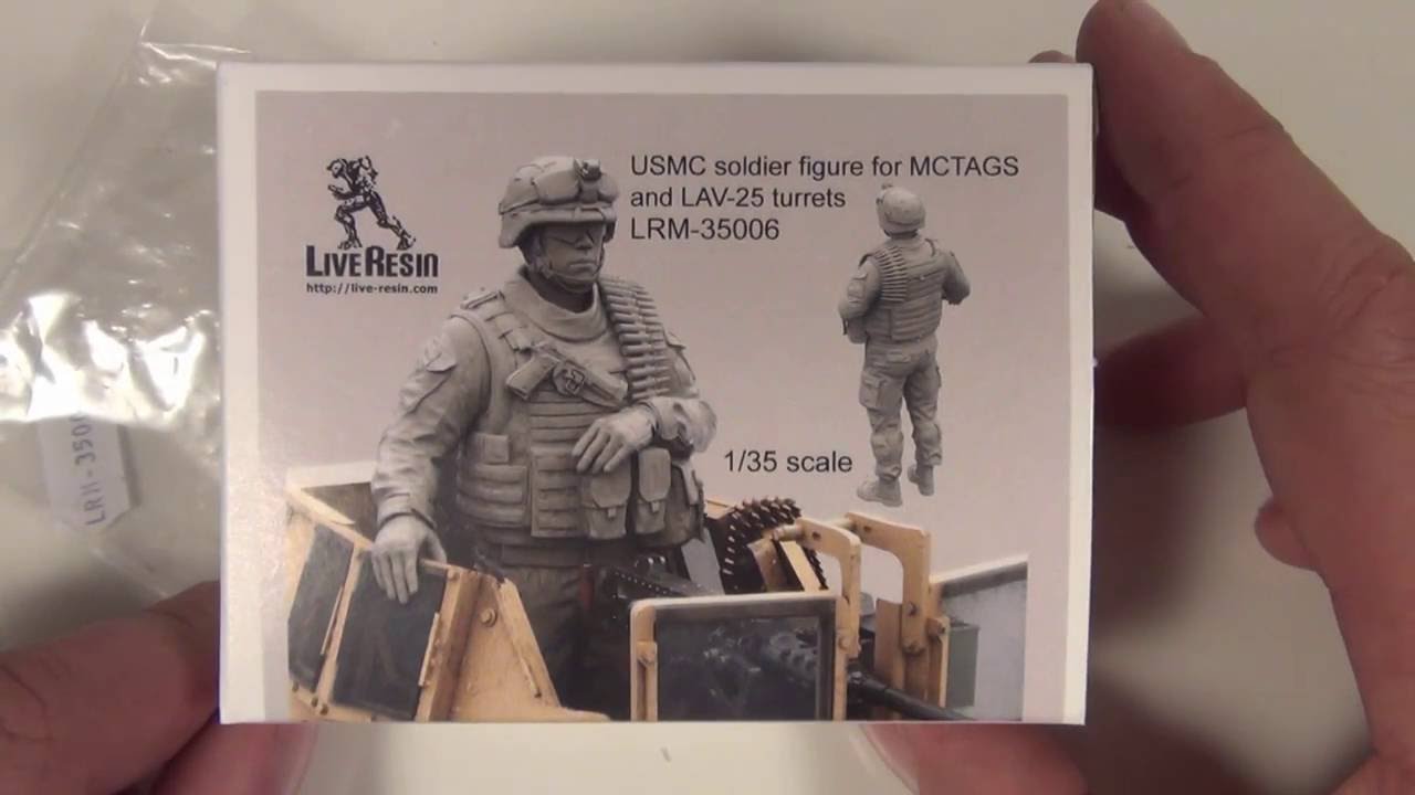 Live Resin USMC soldier figure for MCTAGS and LAV-25 turrets - YouTube