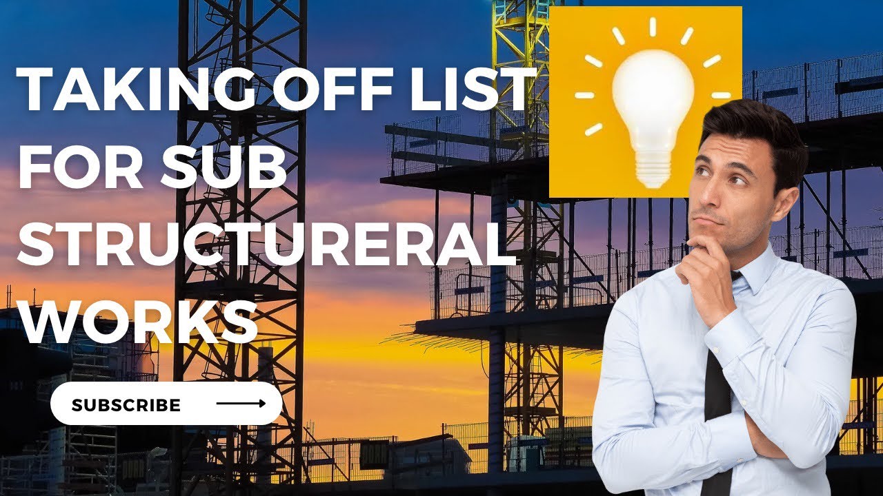 Taking Off List for Sub Structural Works #quantitysurveyor # ...