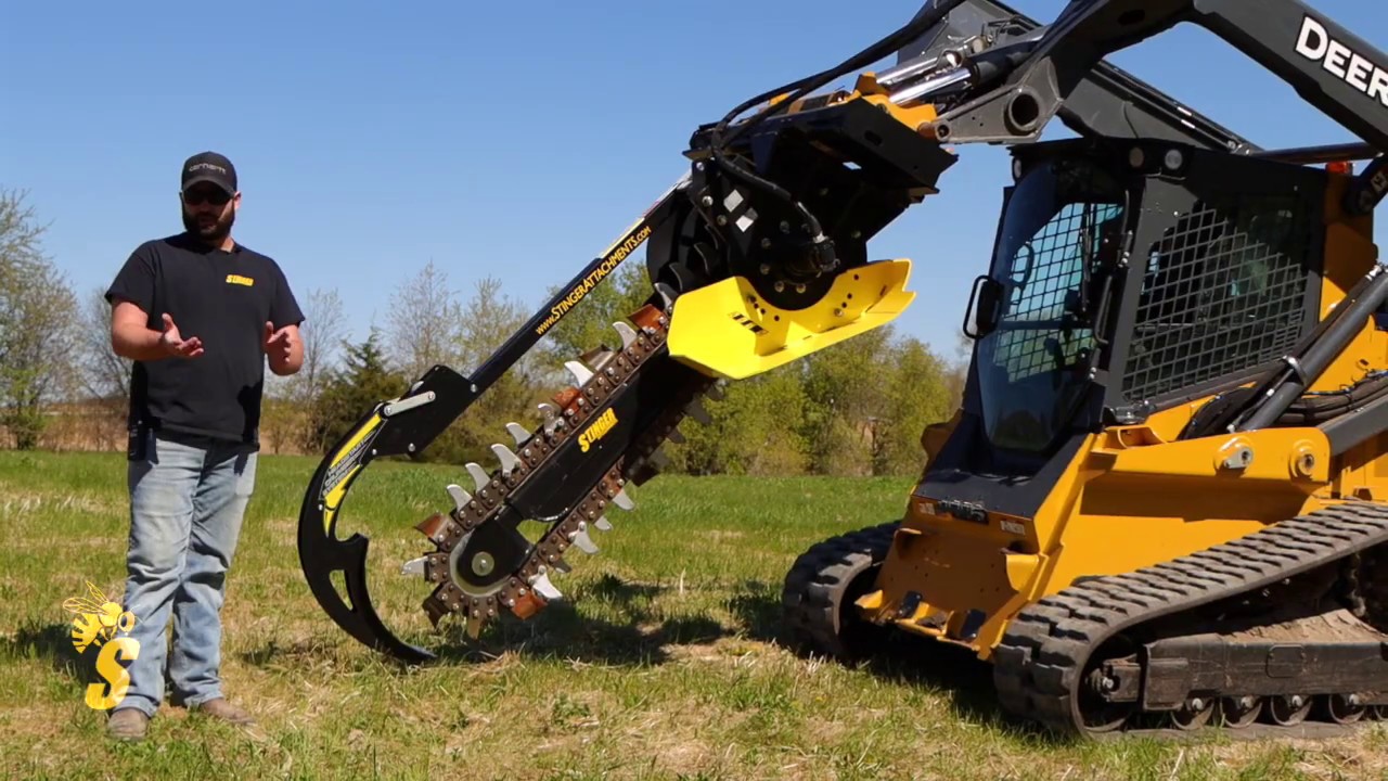 Stinger Attachments Trencher Product Overview - YouTube