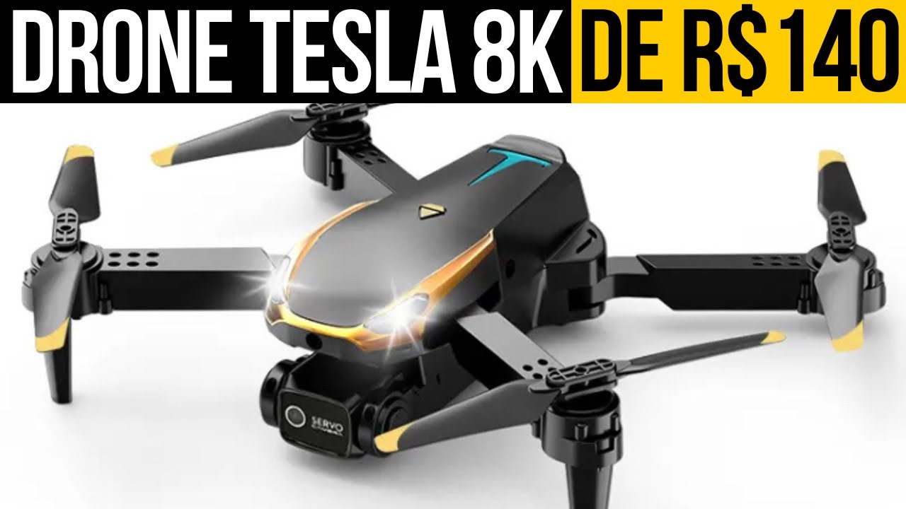 DRONE TESLA 8K COM DUAS CÂMERAS DE R$140,00 - CONTROLADO ATÉ 5.000 ...