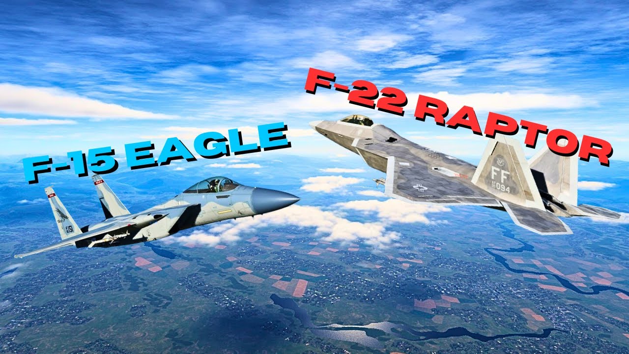 F-15 EAGLE Vs F-22 RAPTOR | Dogfight | DCS World #dcsworld - YouTube