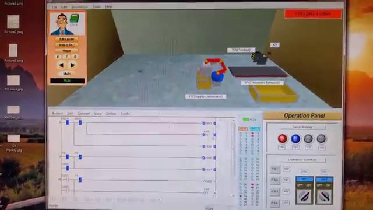 PLC Mitsubishi Simulation Demonstration - YouTube