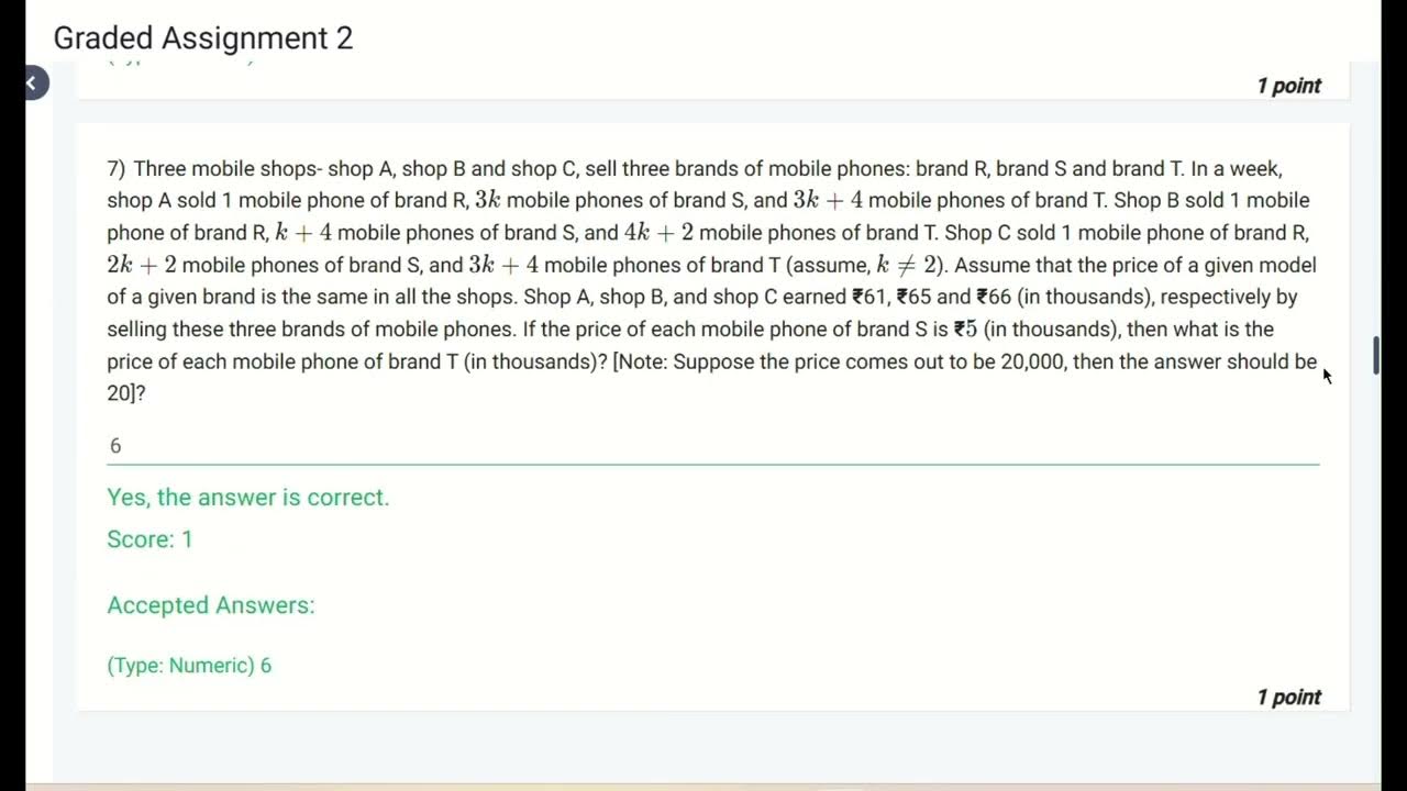 MATHS WEEK 02 GRADED ASSIGNMENT SOLUTION - YouTube