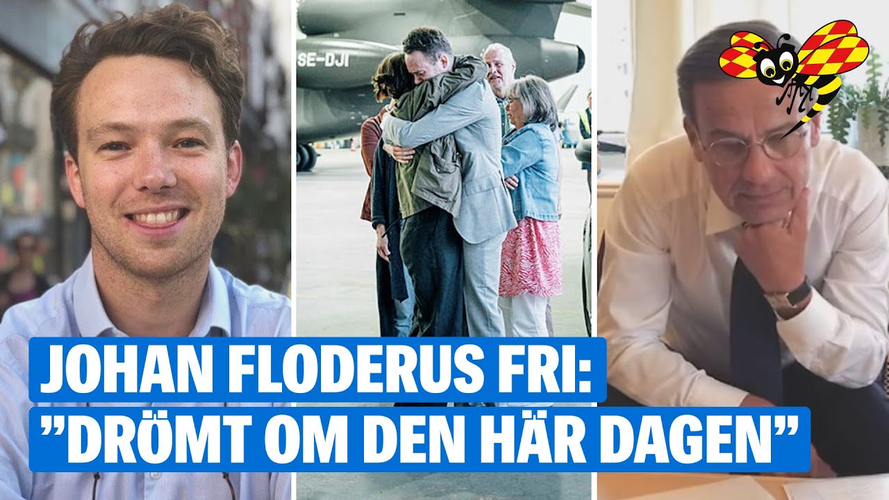 Hör Johan Floderus första ord efter frisläppandet: ”Är i sjunde himlen ...
