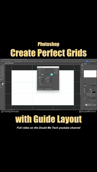 How to Create Exact & Even Grid in Photoshop w/ Overlay [ Guide Layout Tutorial ] - YouTube