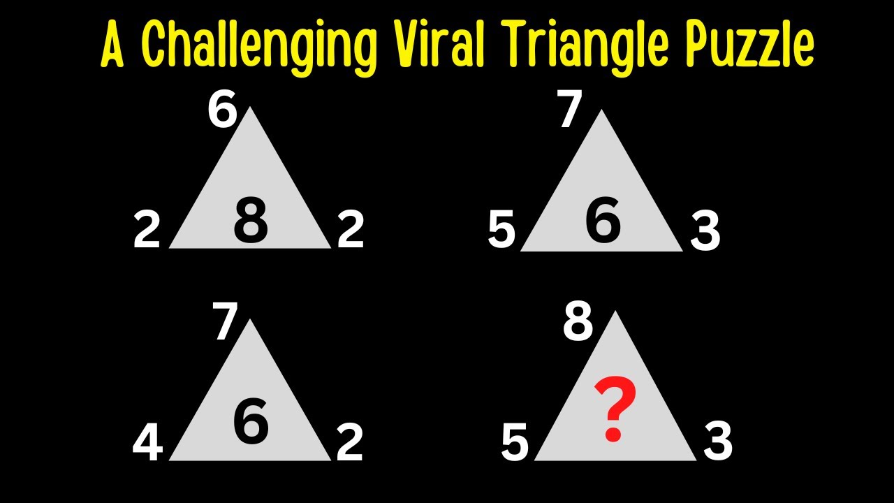 A Challenging Viral Triangle Puzzle. - YouTube