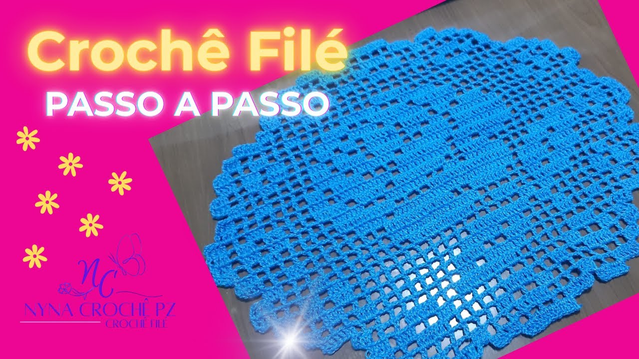103 Centrinho de mesa Crochê Filé passo a passo GRÁFICOPrata 103 - YouTube