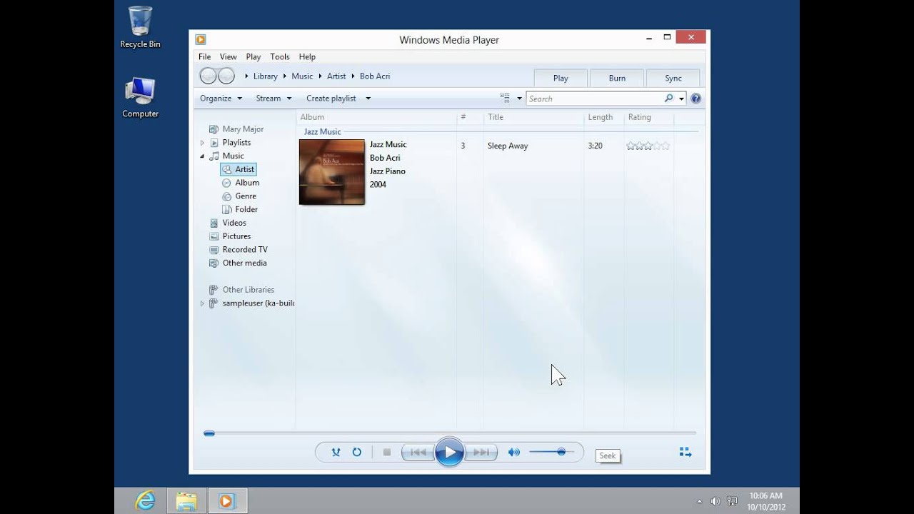 Windows 8.0 Professional - Find Album Information in the Windows Media ...