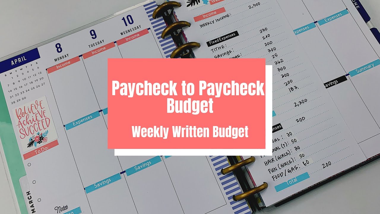Paycheck to Paycheck Budget With Me #detailed #budgetwithme # ...