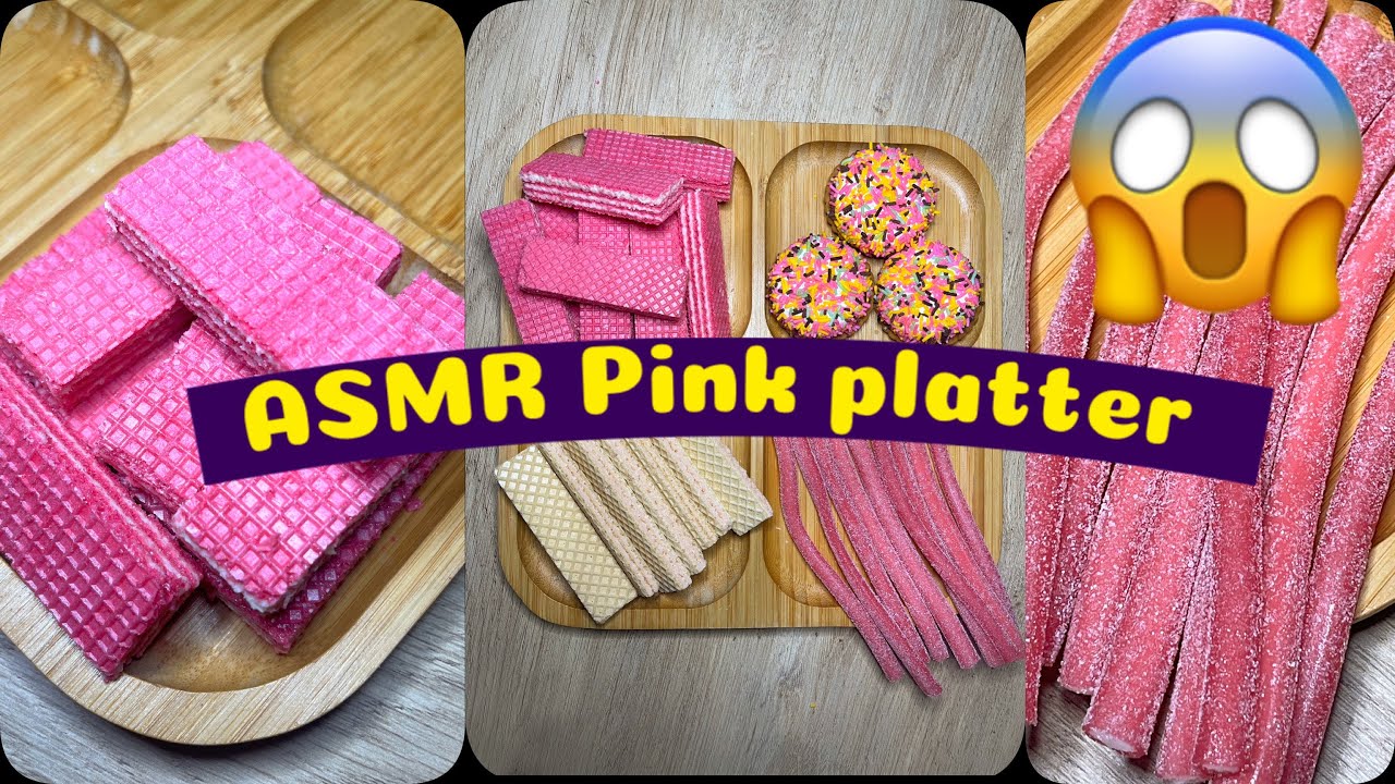 ASMR : "Filling Platter with Pink Sweets!" 🎀 ASMR Satisfying # ...