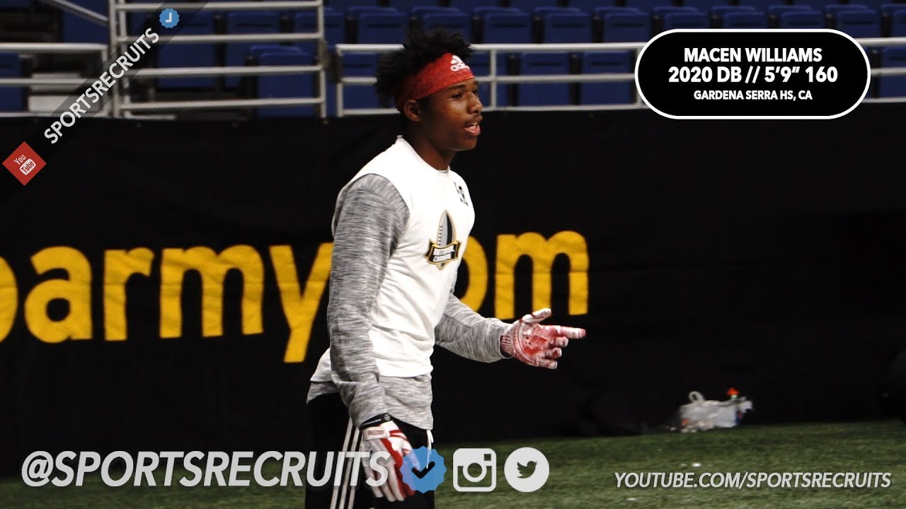 Macen Williams '20 DB (Serra) 5'9 160: National Combine Highlights ...