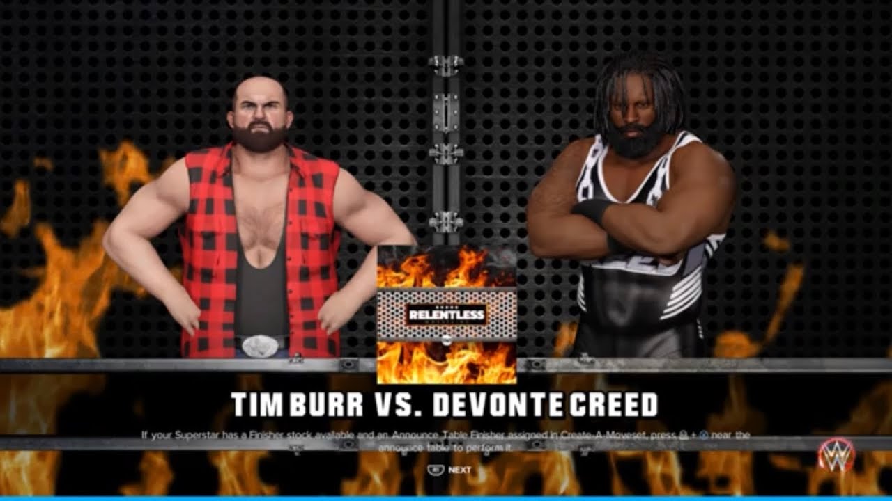 Relentless Wrestling: Tim Burr vs Devonte Creed (Round 1) (#1 Contender ...