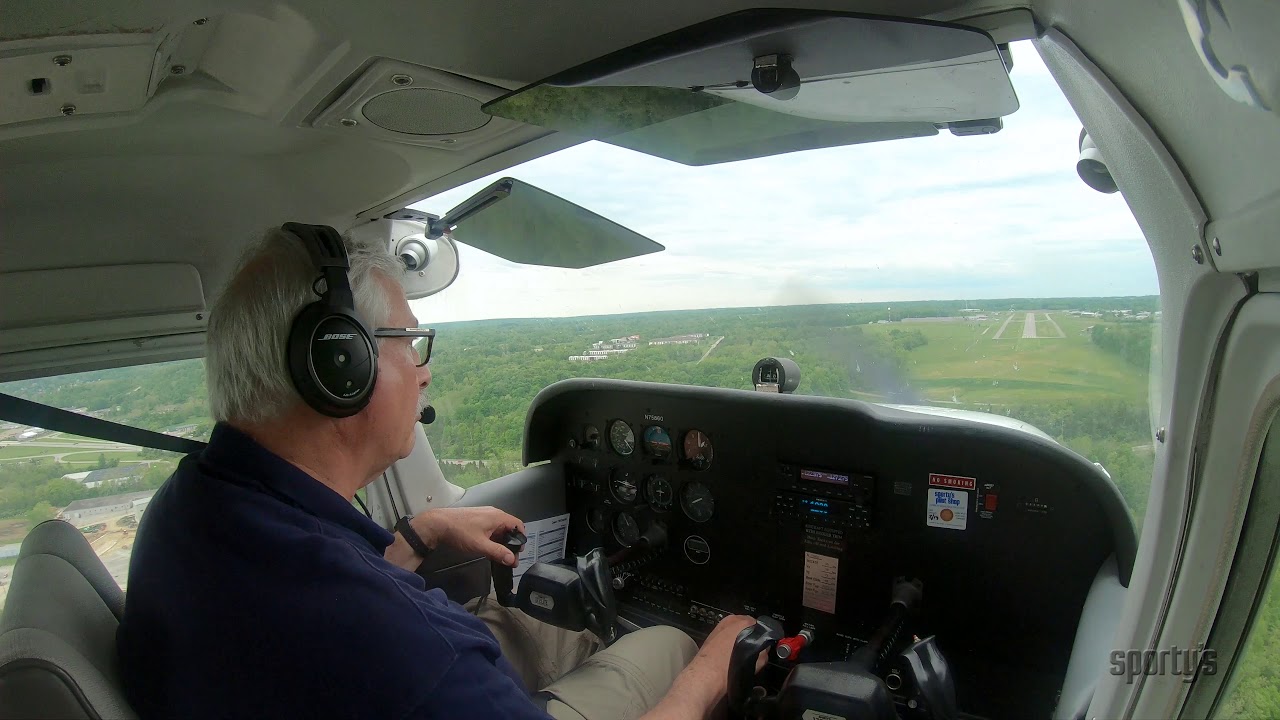Jim Stern's first airplane solo at Sporty's Academy - YouTube
